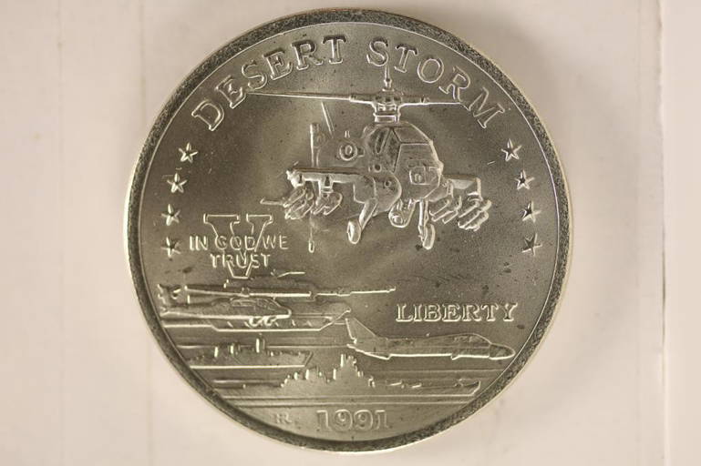 1991 Hutt River Province $5 Desert Storm Bu Coin