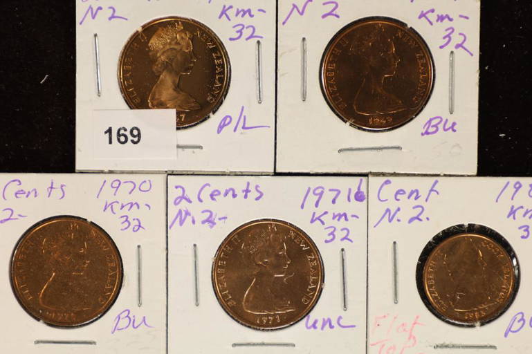 1967, 69, 70, 71 Two Cents &1983 One Cent New