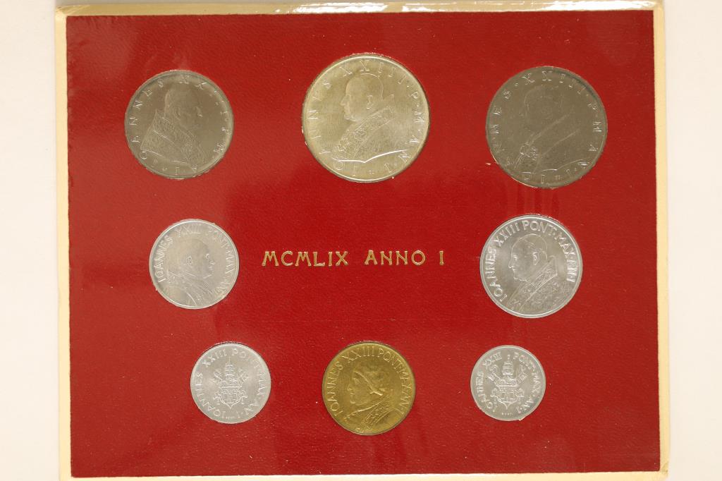 1959-VATICAN 8 COIN SET, THE 500 IS SILVER - Mar 13, 2023 | BIDALOT ...