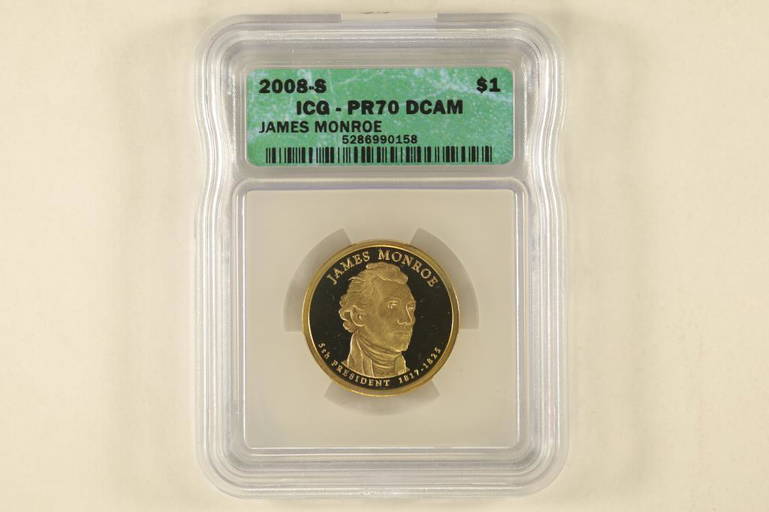 2008 S Presidential Dollar Icg Pr70 Dcam