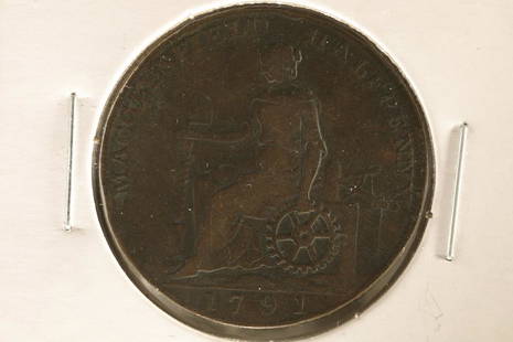 1791 Conder Token "maccees Field Half Penny" &1758