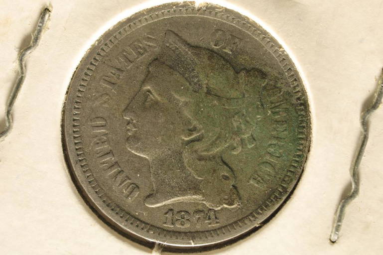 1874 Us Three Cent "nickel"