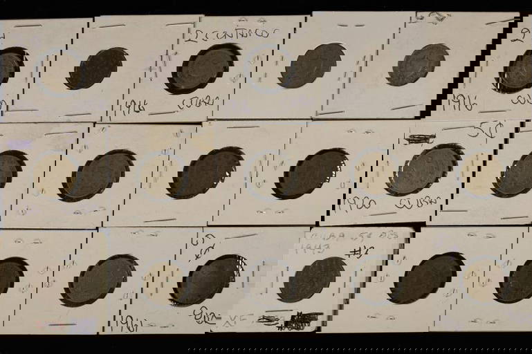 15 Cuba Centavo Coins: 3 2 Centavos(1915 & 2 1916)