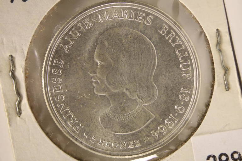 1964 DENMARK SILVER 5 KRONER CELEBRATING THE (#0299) on Jan 09, 2023 ...
