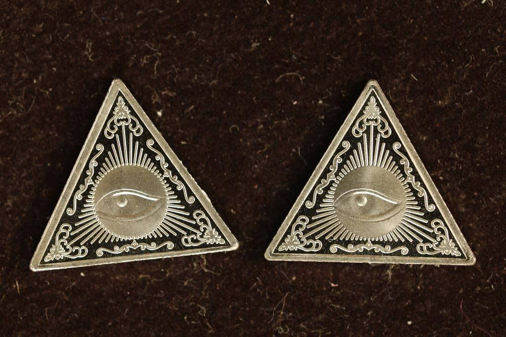 2-2 Gram .999 Fine Silver Ingots Pyramid Shaped Pf Auction