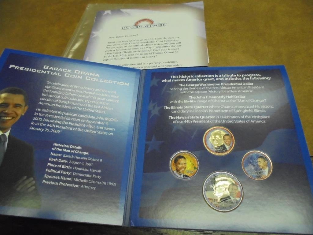 Barack Obama Presidential Coin Collection Contains: