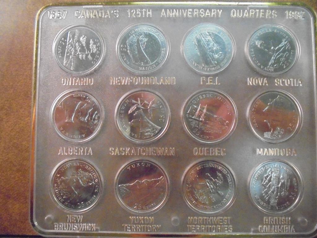 1867 1992 Canada's 125th Anniversary Quarters Set