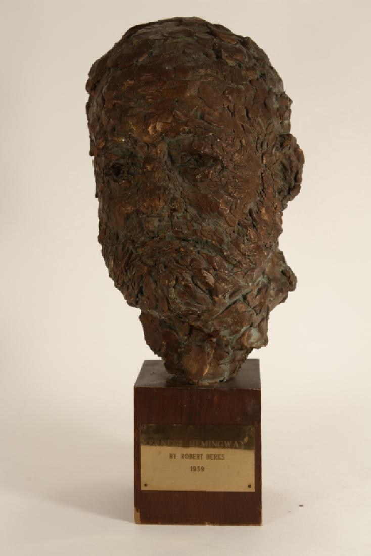 Robert Berks, Am., Hemingway Portrait Bust, 1959