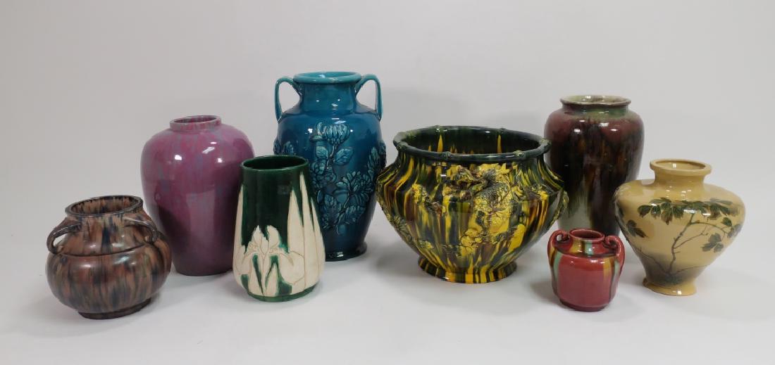 Group of Mostly Japanese Awaji Pottery