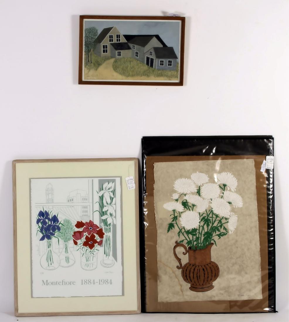 Judith Shahn, 3 Works: Gouache, 2 Signed Prints
