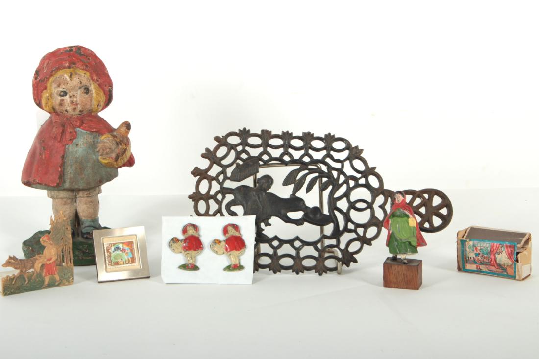 Little Red Riding Hood Iron Doorstop,Tieback Pins