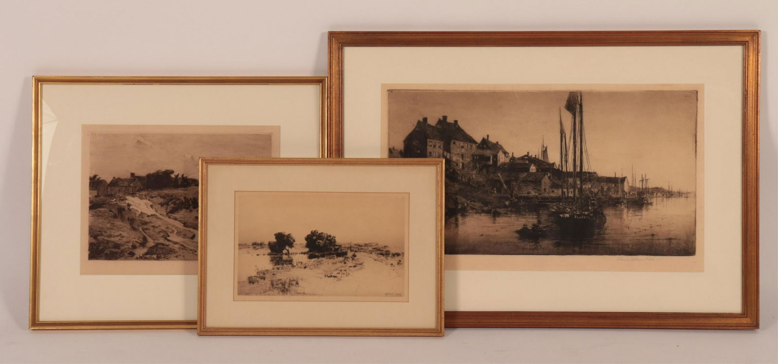 3 Charles Adams Platt Etchings