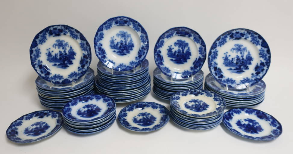 69 Flow Blue 'Scinde' Transferware Plates, 19th C. - Feb 22, 2020 ...
