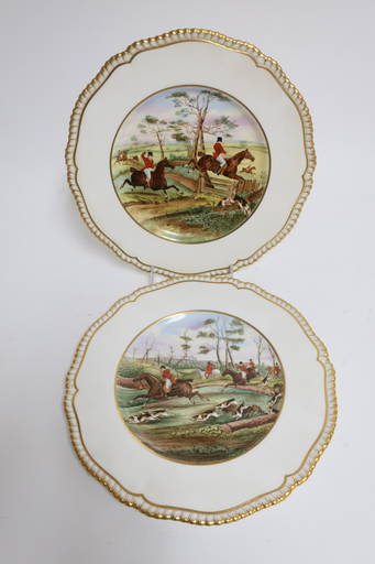 Pair Spode Porcelain Plates