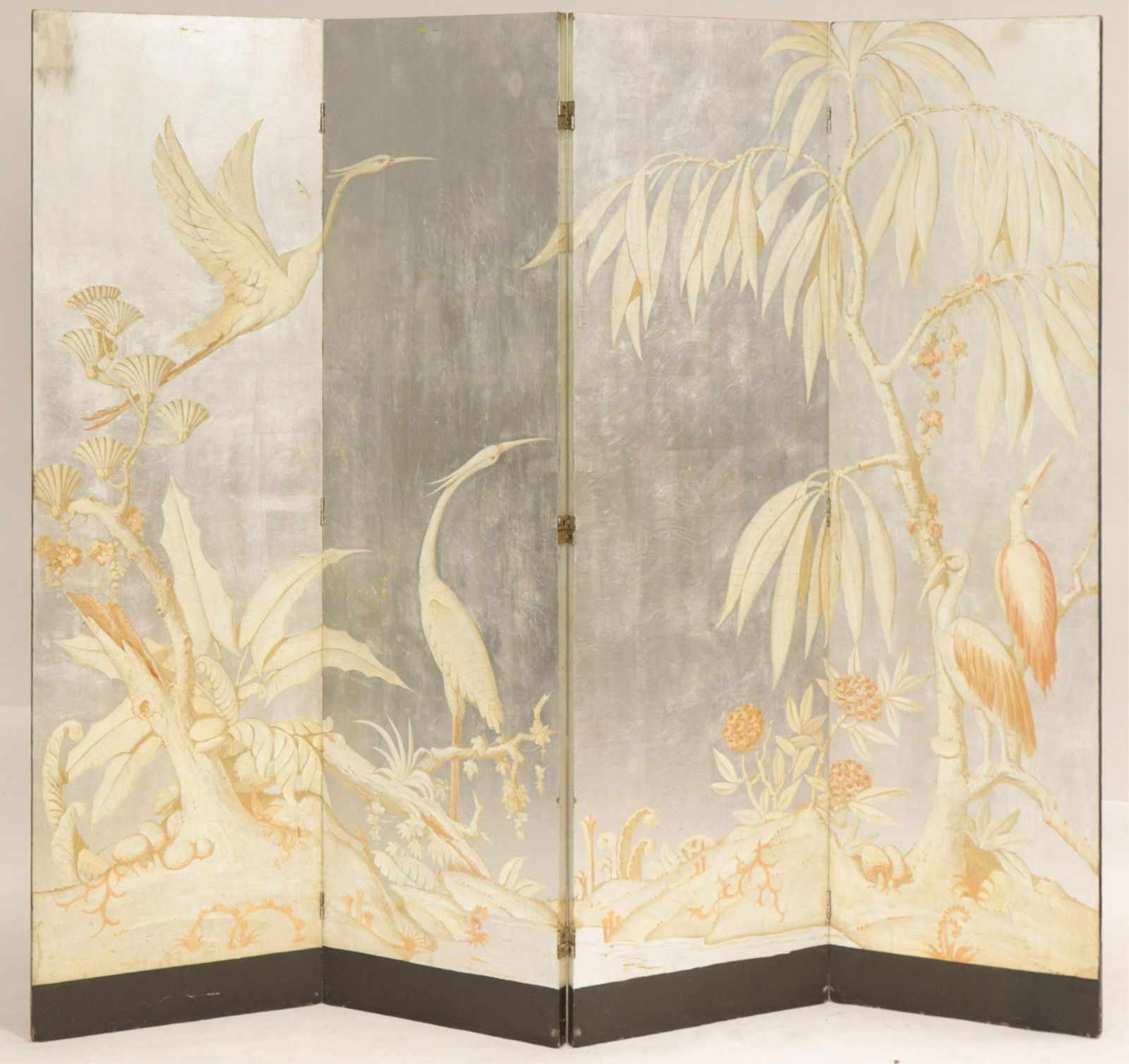 Art Deco Painted & Silver 4 Panel Screen, 1935 - Apr 29, 2020 ...