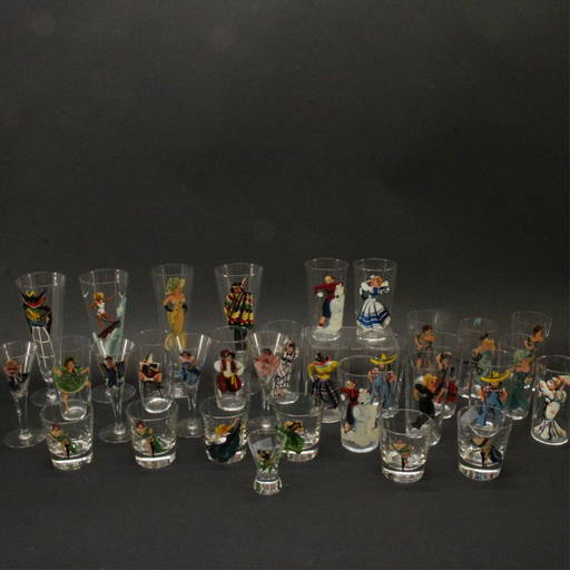 Group Of 1950s Panted Peek A Boo Glasses