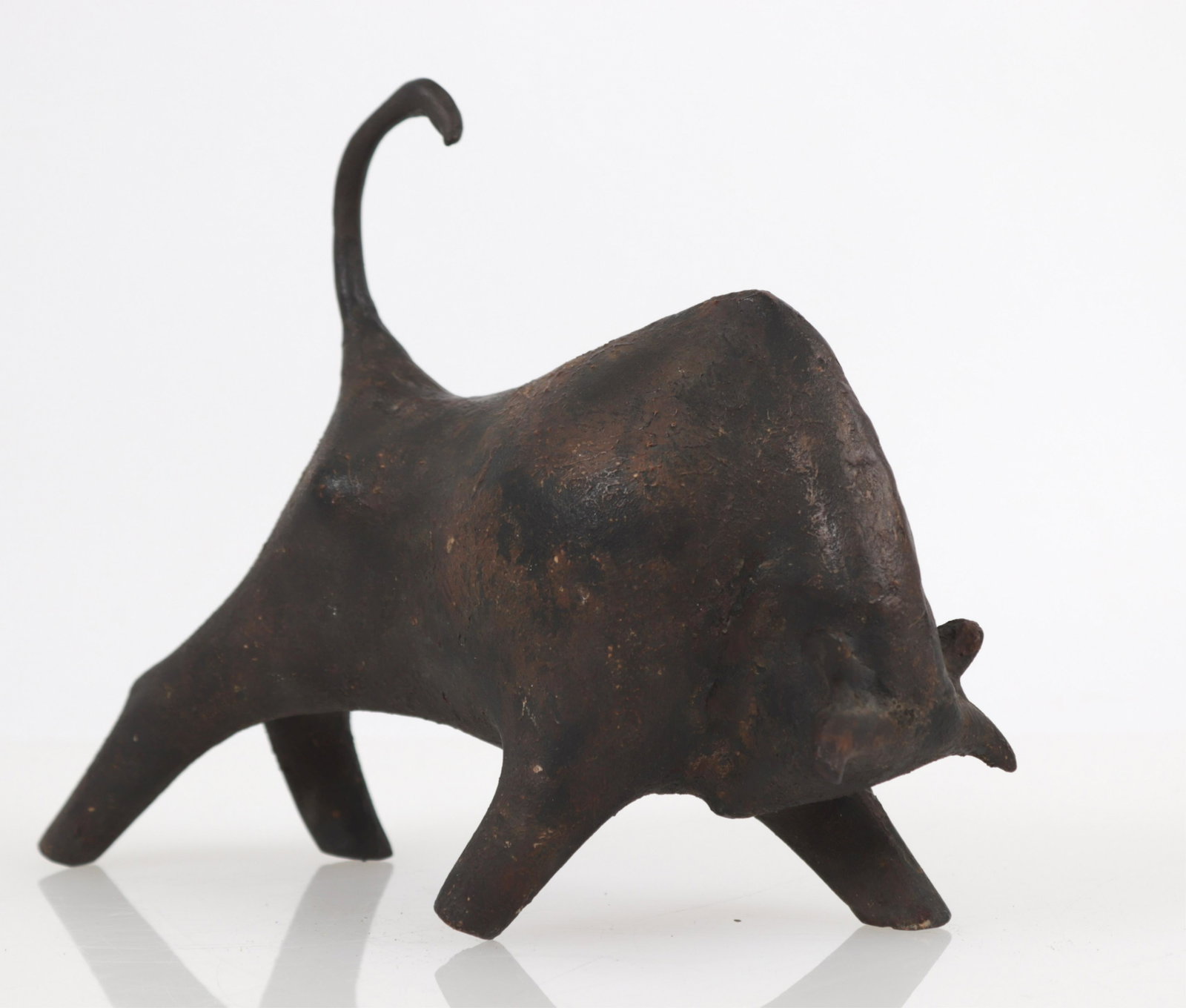 Japanese Modern Cast Iron Bull Figure