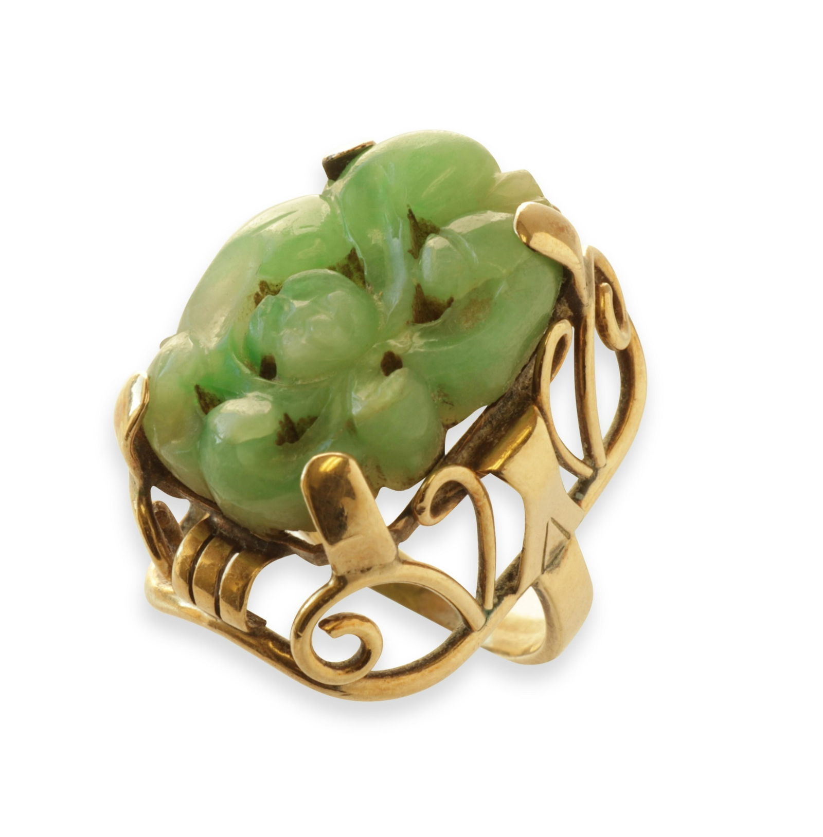 Jade Cocktail Ring (#0033) on Dec 02, 2021 | Litchfield Auctions in CT