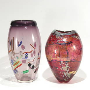 Art Glass Vase By Tim Lazer