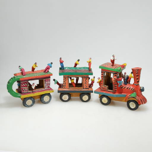 Candelario Medrano Folk Art Pottery Train