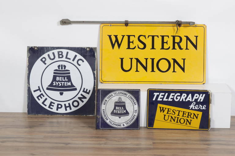Vintage Bell System And Western Union Signage