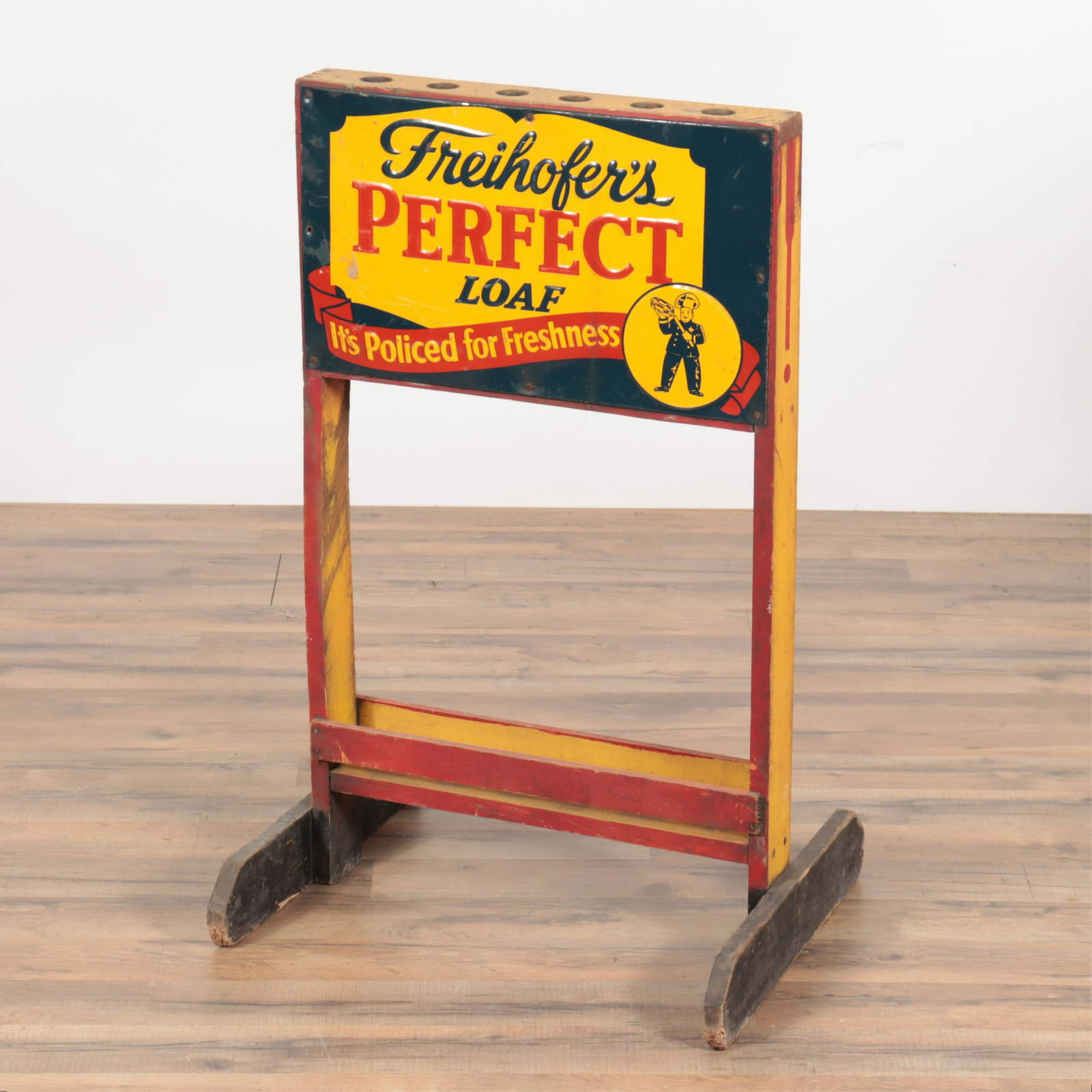 Freihofer's Perfect Loaf Broom Stand Sign Auction