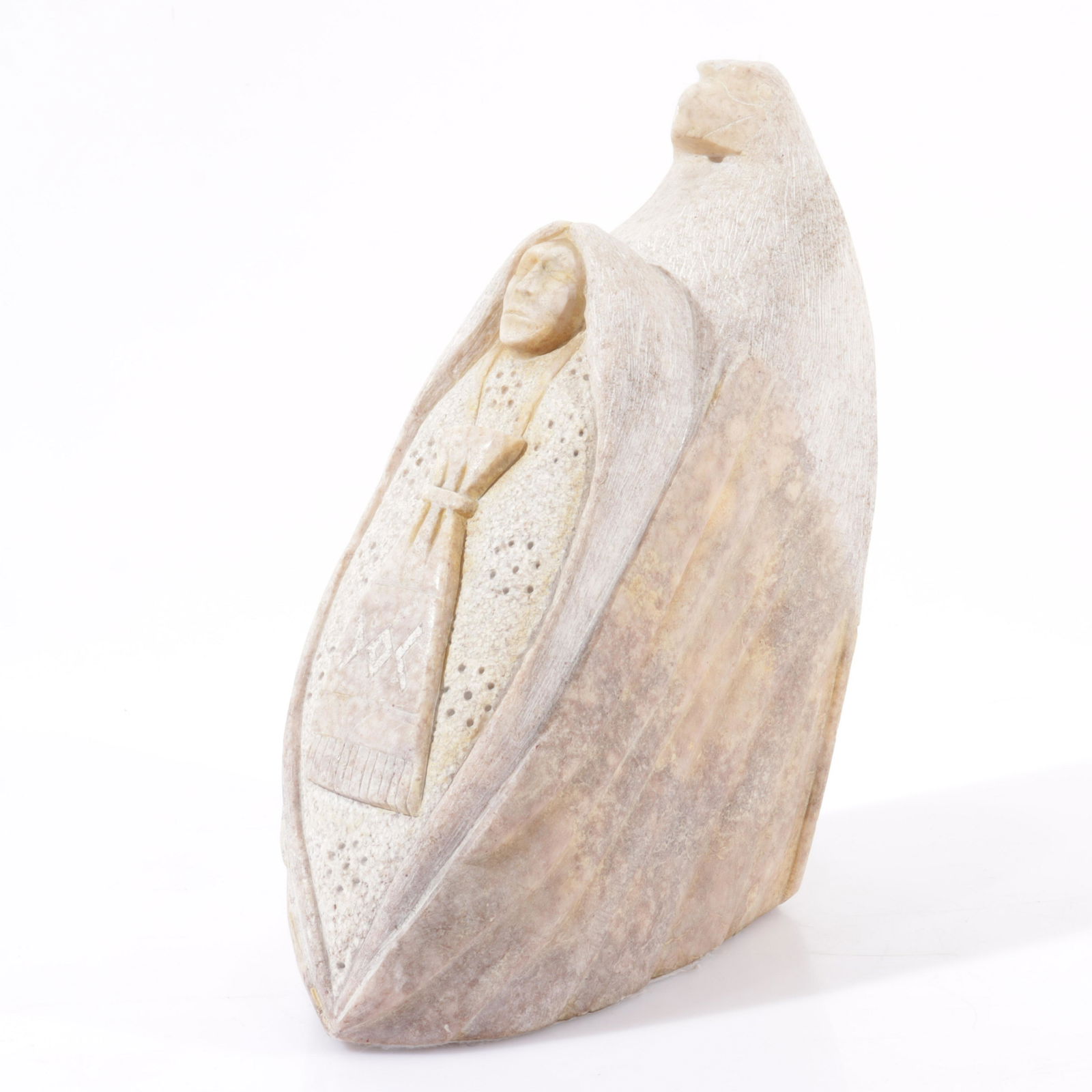 Native American Alabaster Sculpture Signed