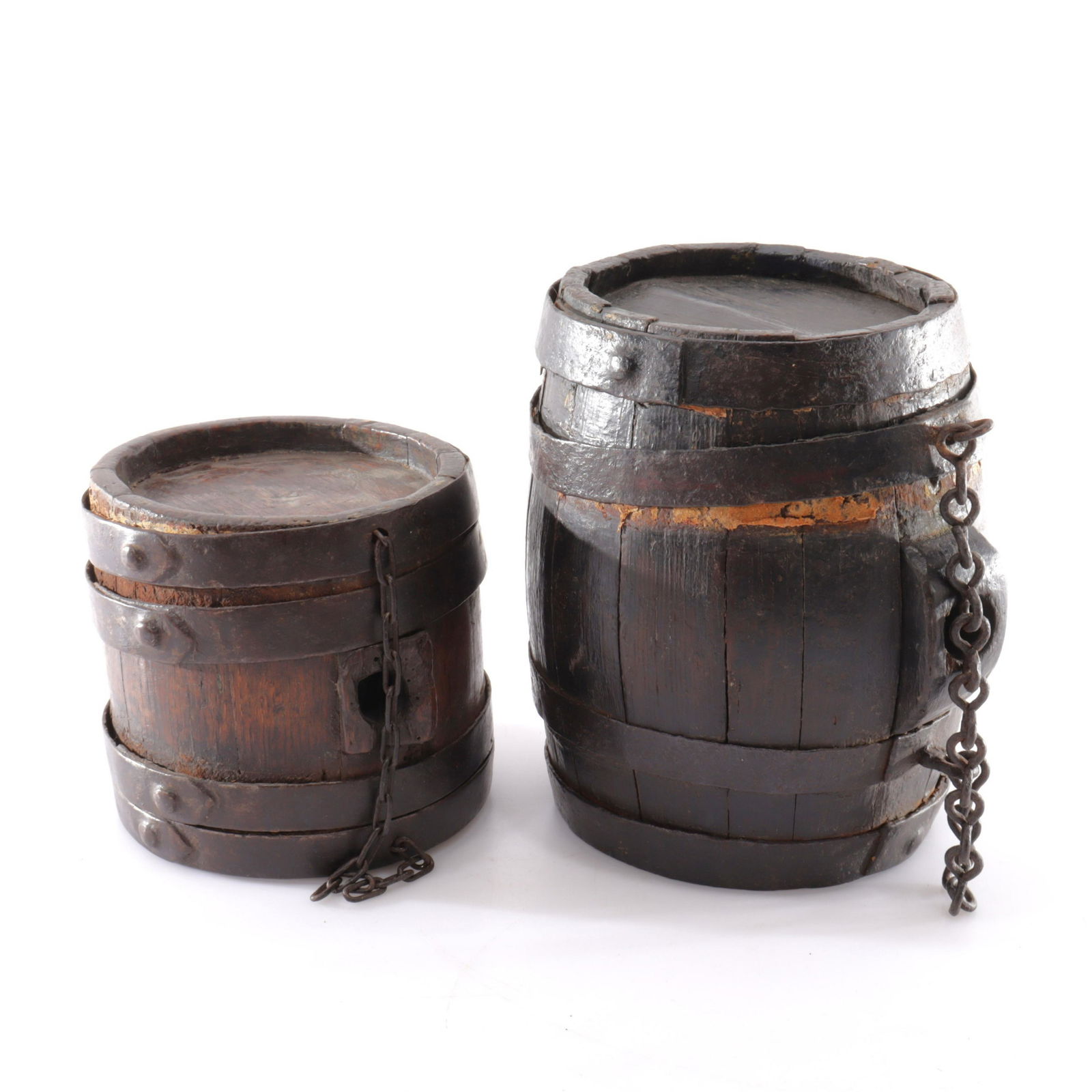 Miniature Iron Strapped Barrels