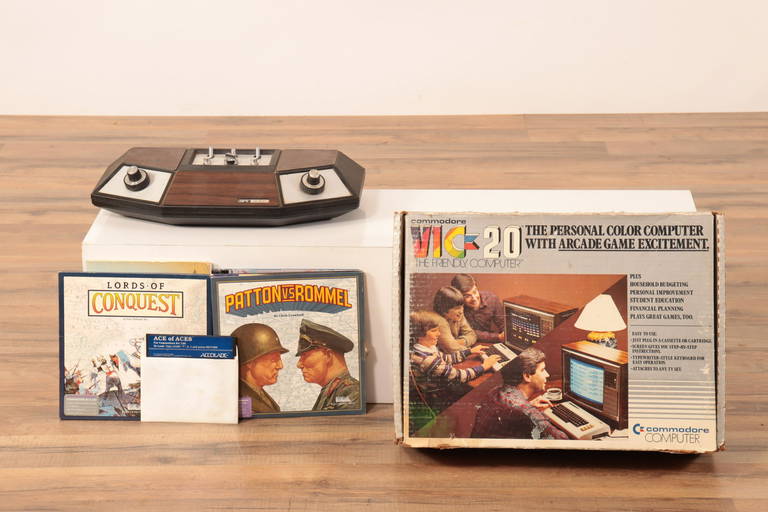 Vintage Commodore Game System And Games
