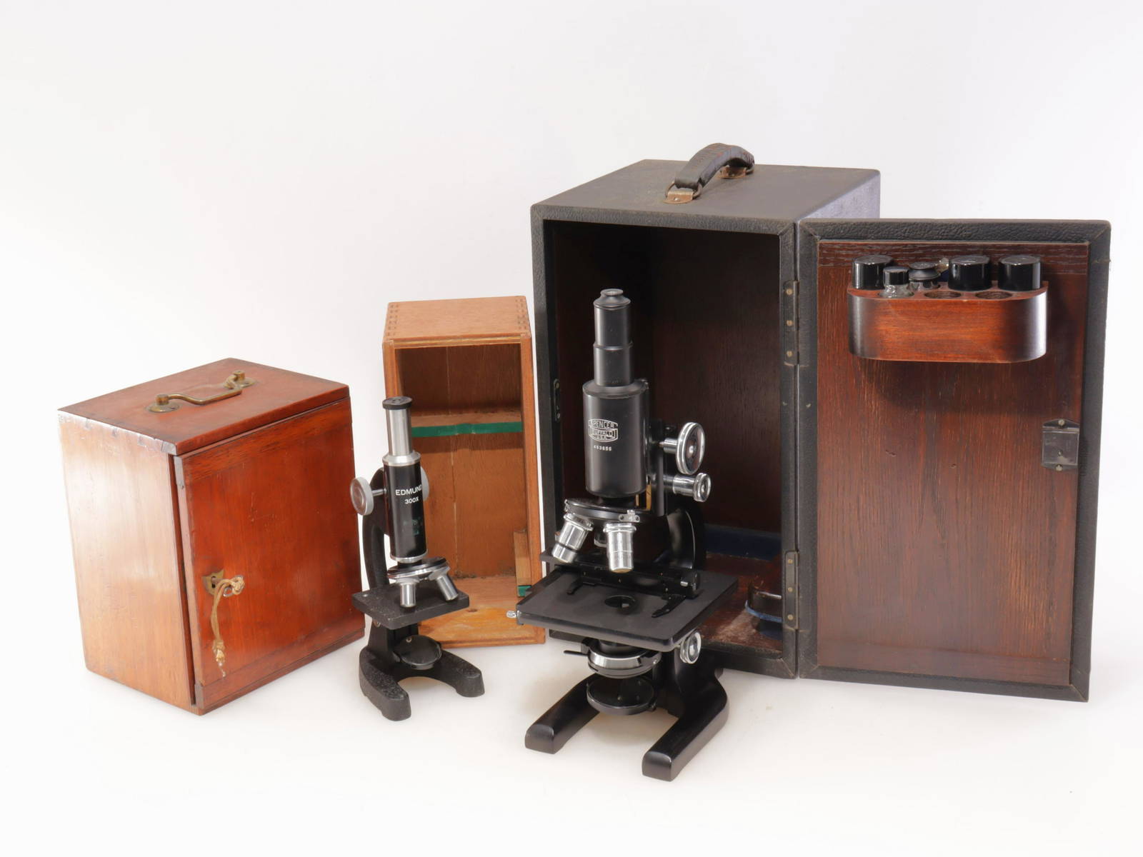 Vintage Microscope Box & 2 Microscopes Auction