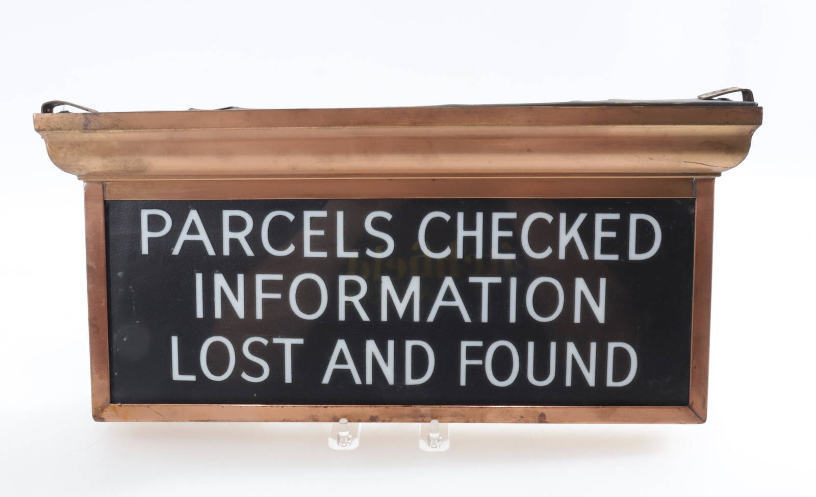 Art Deco Copper Lost & Found Sign Auction