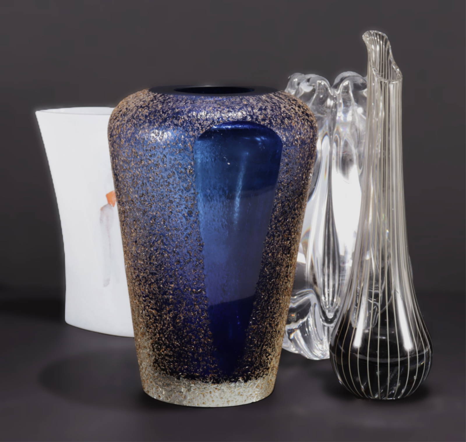Swedish And Italian Modern Art Glass Vases Auction