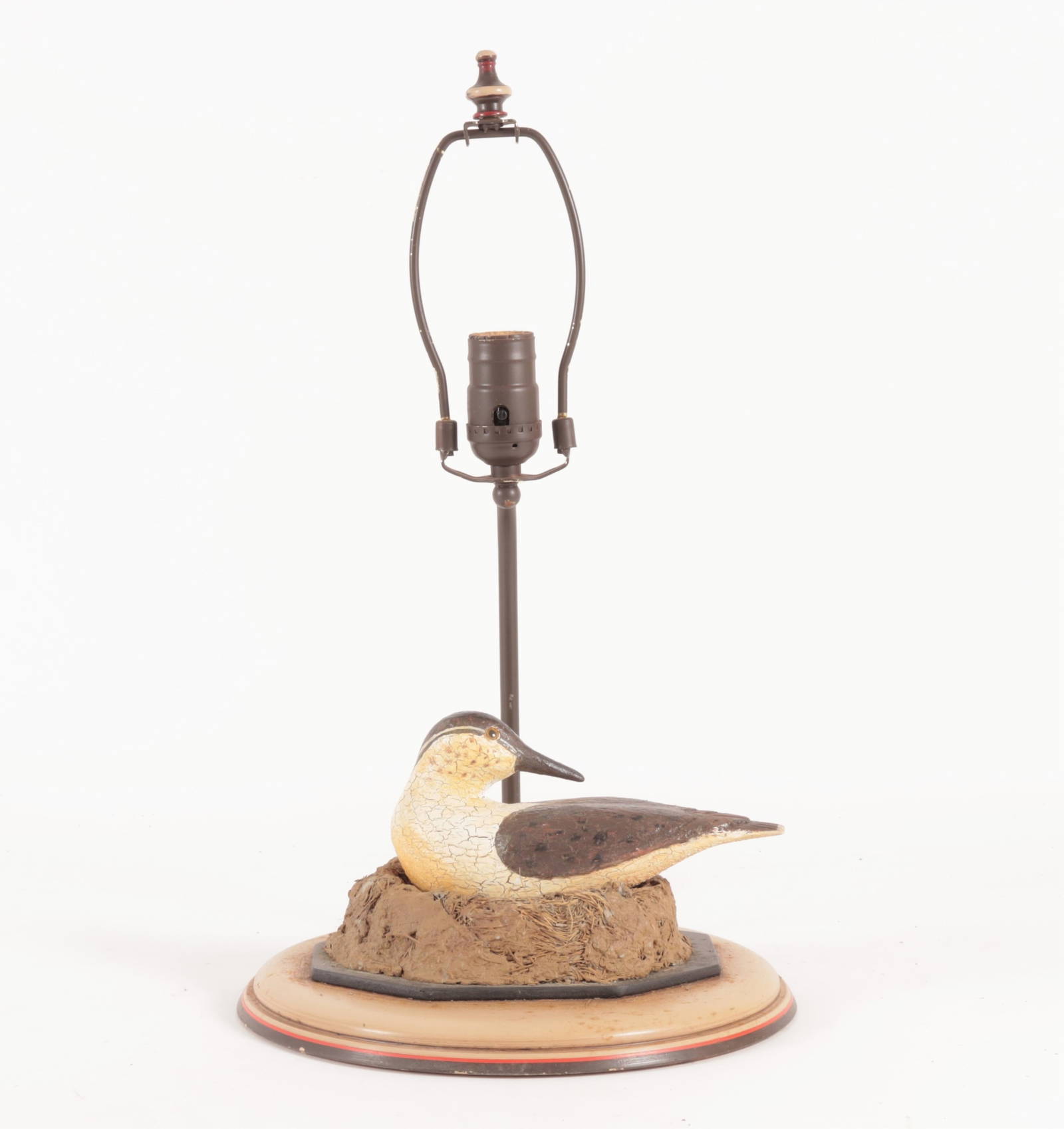 Painted Wood Nesting Bird Decoy Lamp - Jul 24, 2024 | Litchfield ...