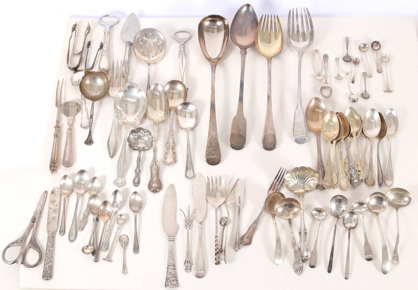 Group Of Sterling Silver Flatware Auction