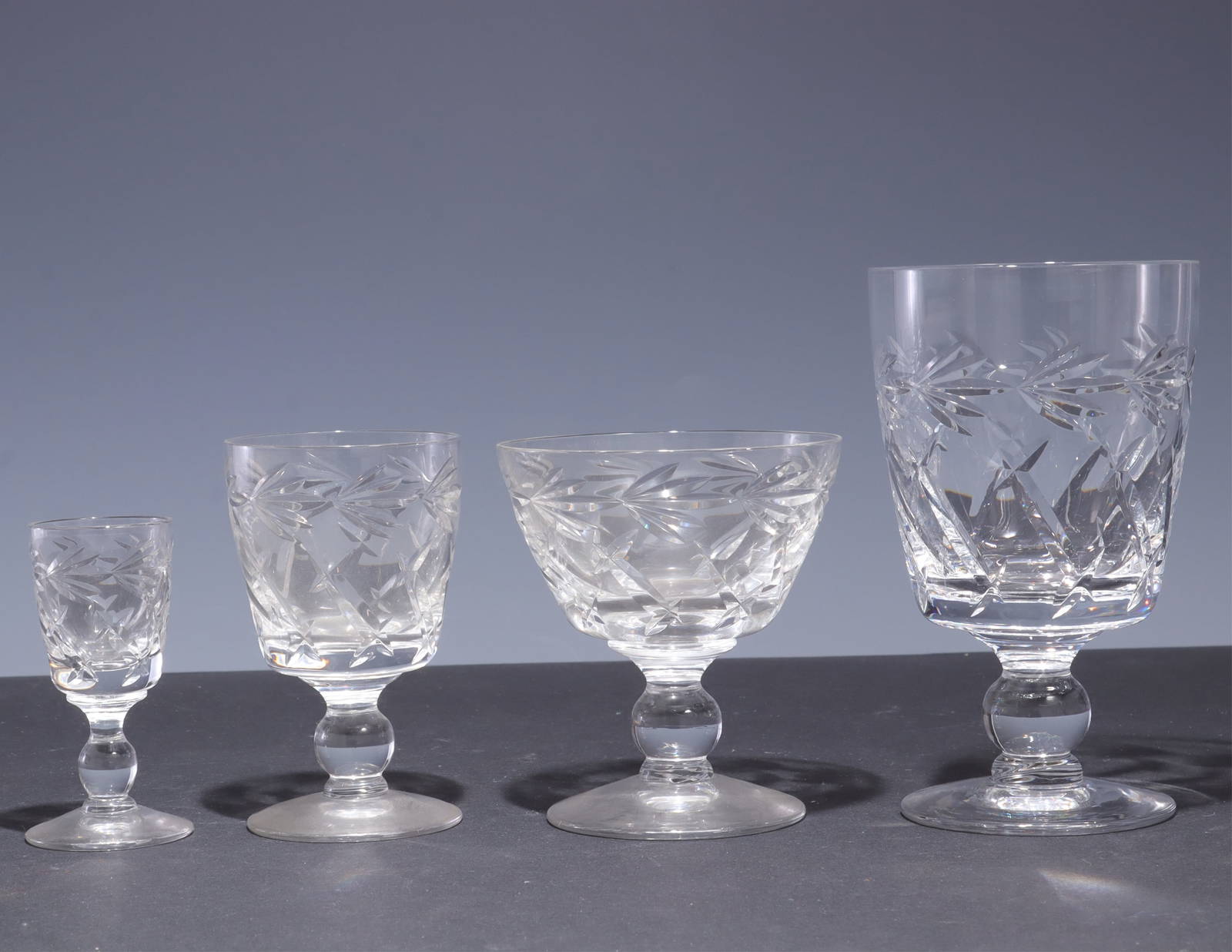 Webb Cut Glass Stemware Auction