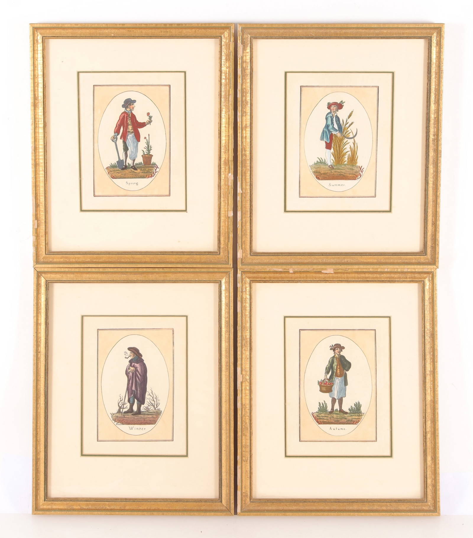 Four Seasons, Continental School Lithographs Auction