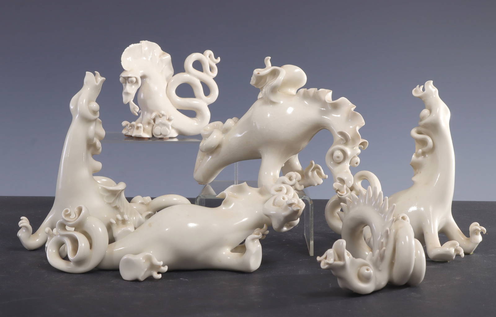 Pat Probst Gilman, Five Celadon Dragons Auction