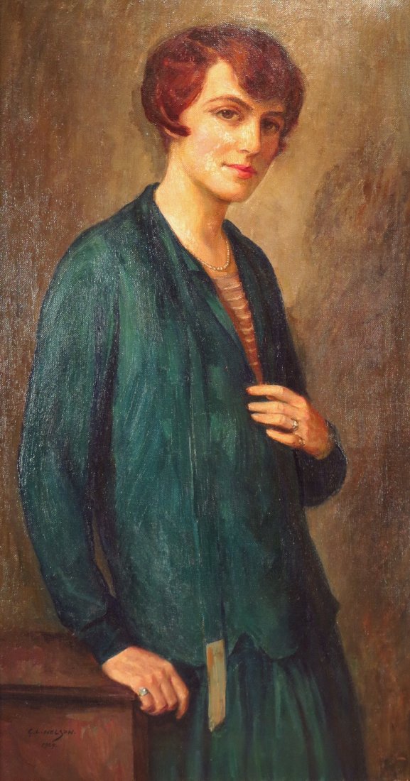 George Laurence Nelson, Portrait-Woman, 1929, o/c
