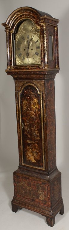 Henry Cooley, London, Q. Anne Oak Long Case Clock