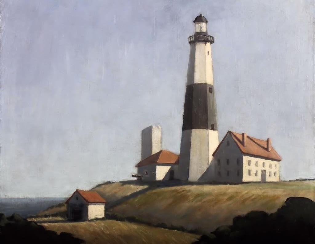 Nancy Root, O/C, "Montauk Light" - Apr 20, 2016 | Litchfield Auctions in CT