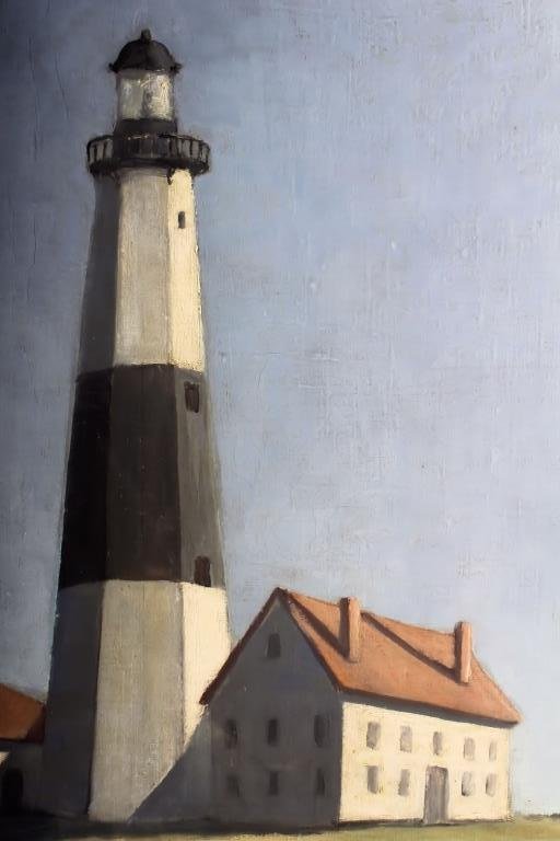 Nancy Root, O/C, "Montauk Light" - Apr 20, 2016 | Litchfield Auctions in CT
