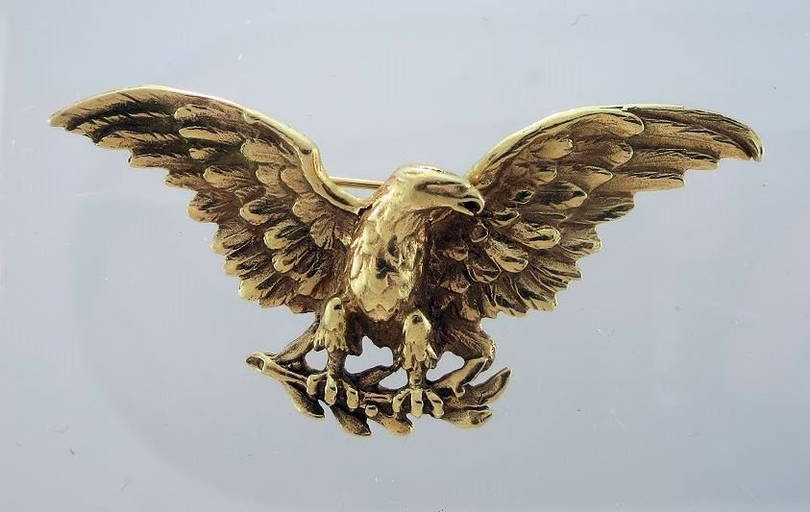14k Gold Eagle Pin