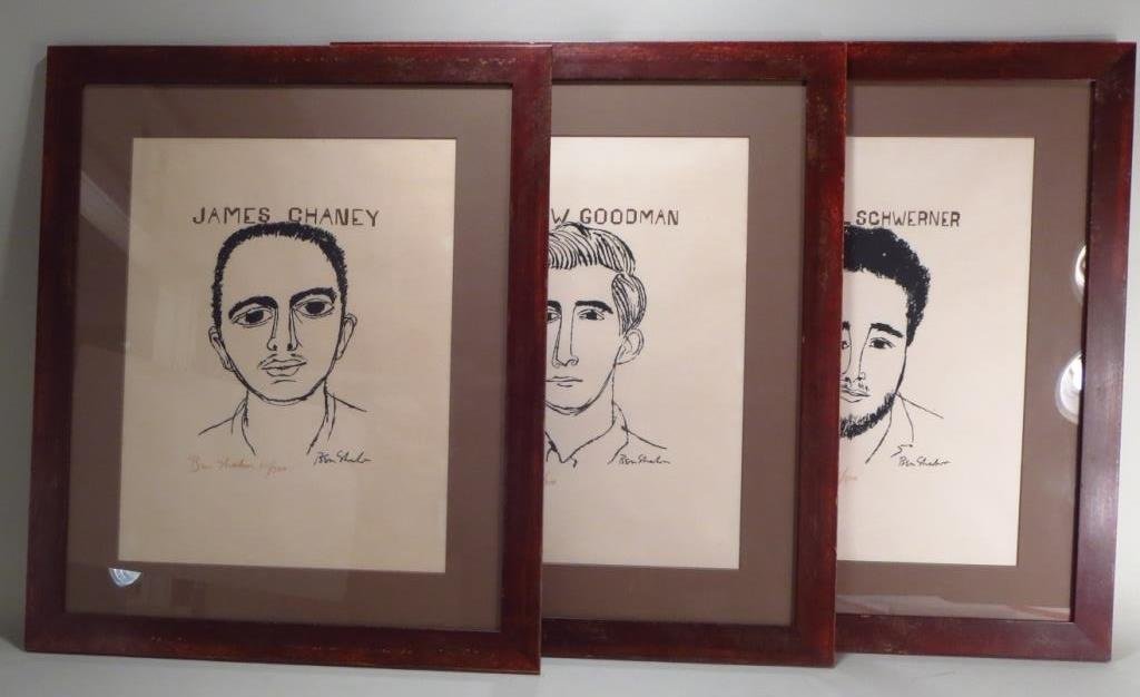Ben Shahn Lithographs: Schwerner, Goodman, Chaney - May 25, 2016 ...