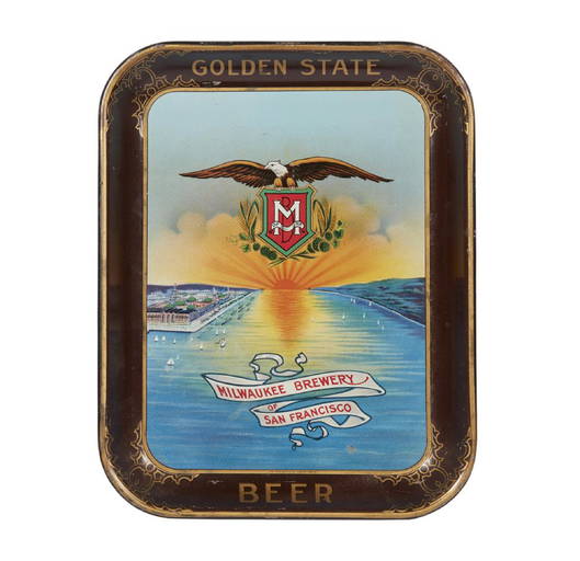 Golden State Beer Tin Serving Tray