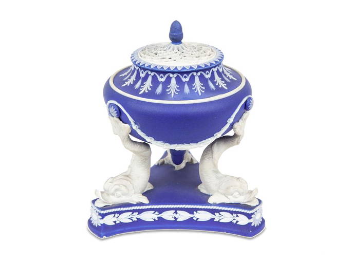 Wedgwood Dark Blue Pastille Burner (dolphin)