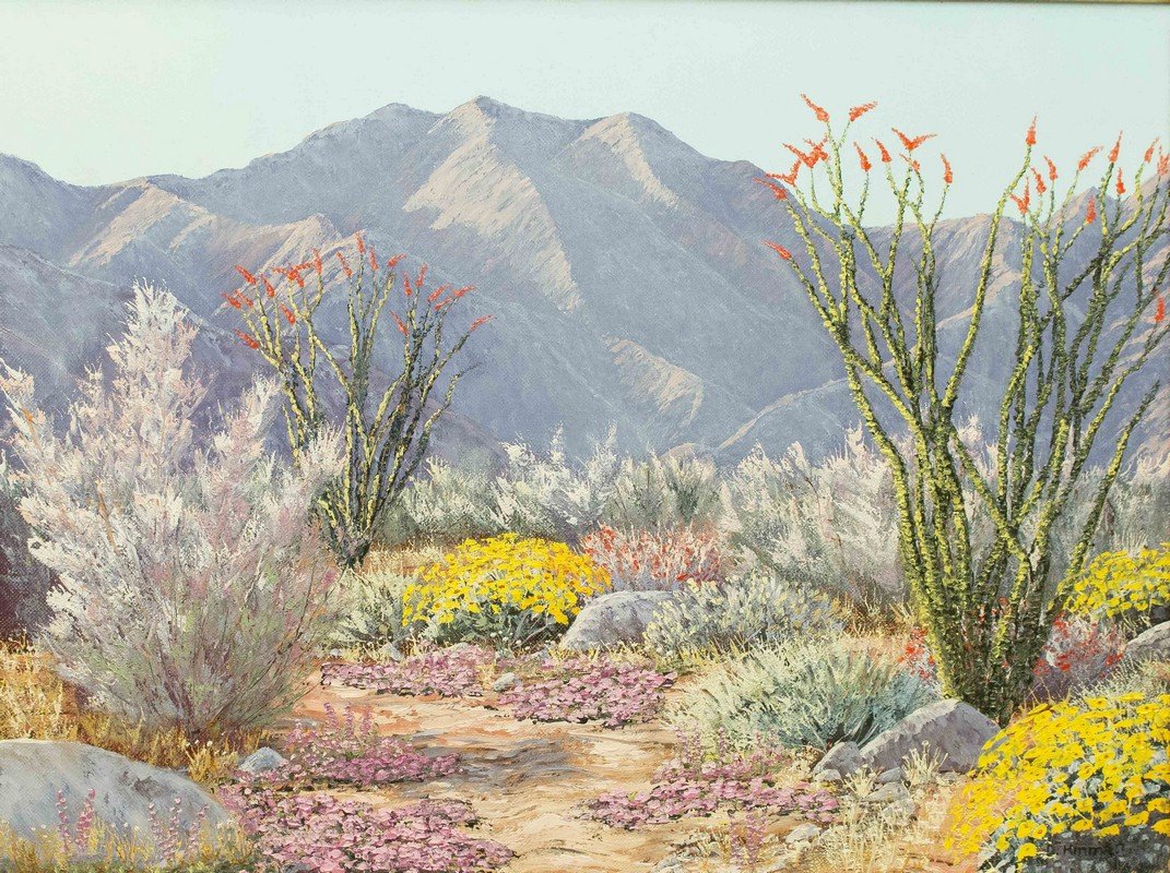 Southwest Desert Scene by D. Kinman
