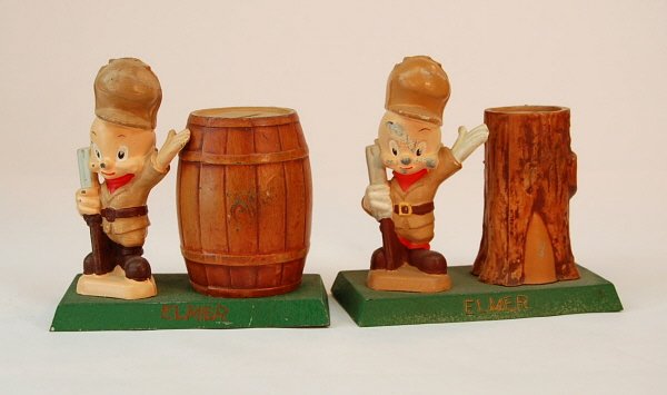 2: Elmer Fudd at Tree Stump & Elmer Fudd at Barrel bank