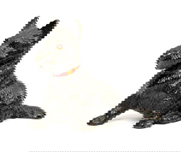 Seated Hubley Scottie Bank.