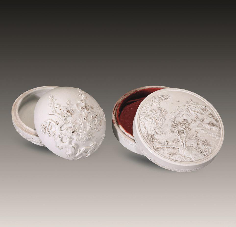 LANDSCAPE CARVING INK BOX WITH WANG BING RONG MARK - Dec 14, 2019 ...