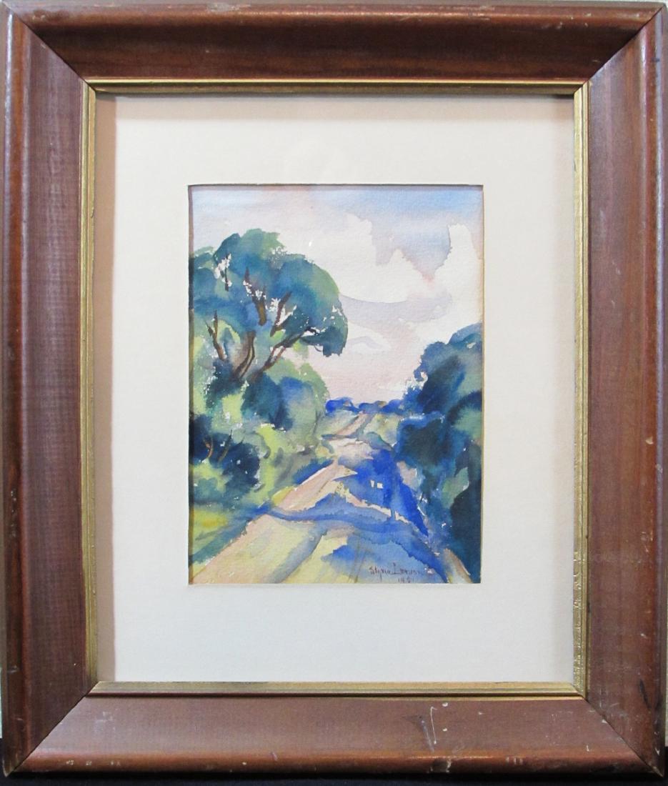 Signe Larson watercolor untitled landscape